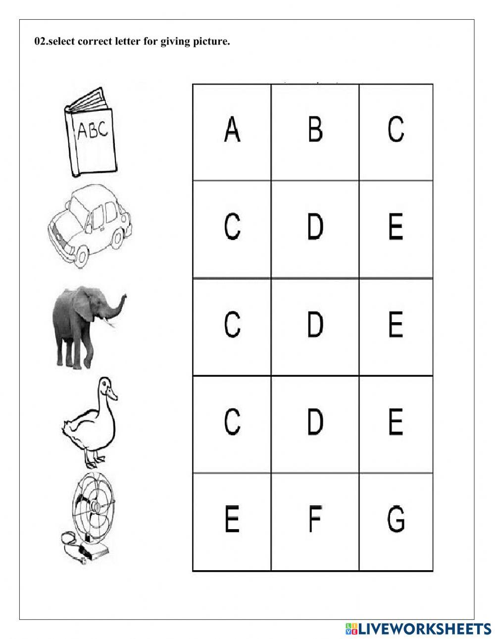 Nursery English test worksheet | Live Worksheets