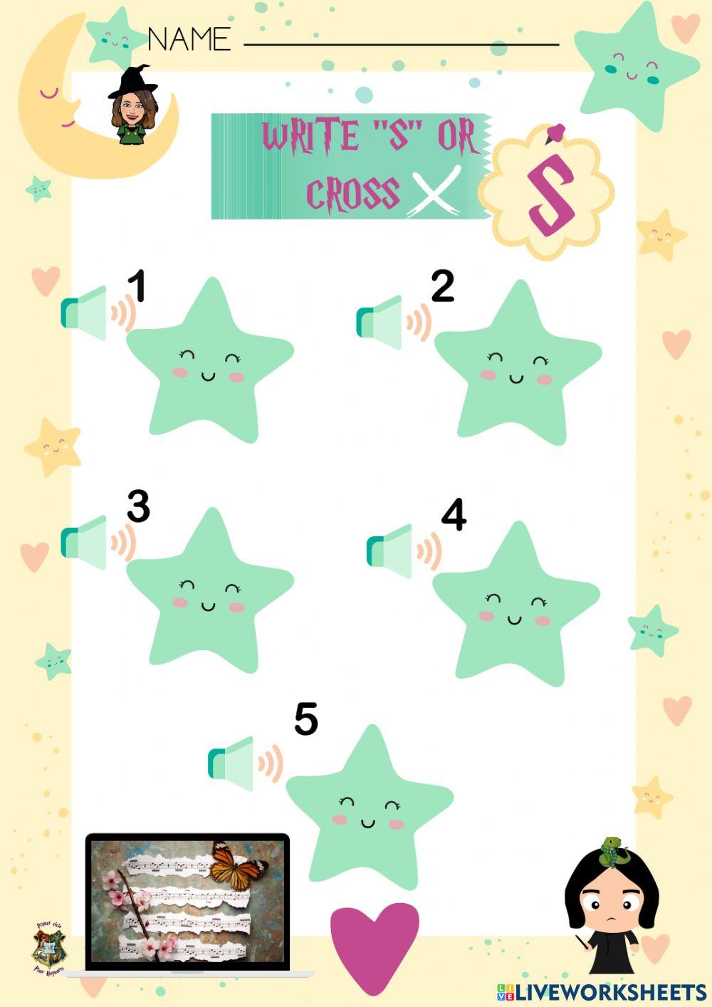 Jolly phonics, S-4 worksheet | Live Worksheets