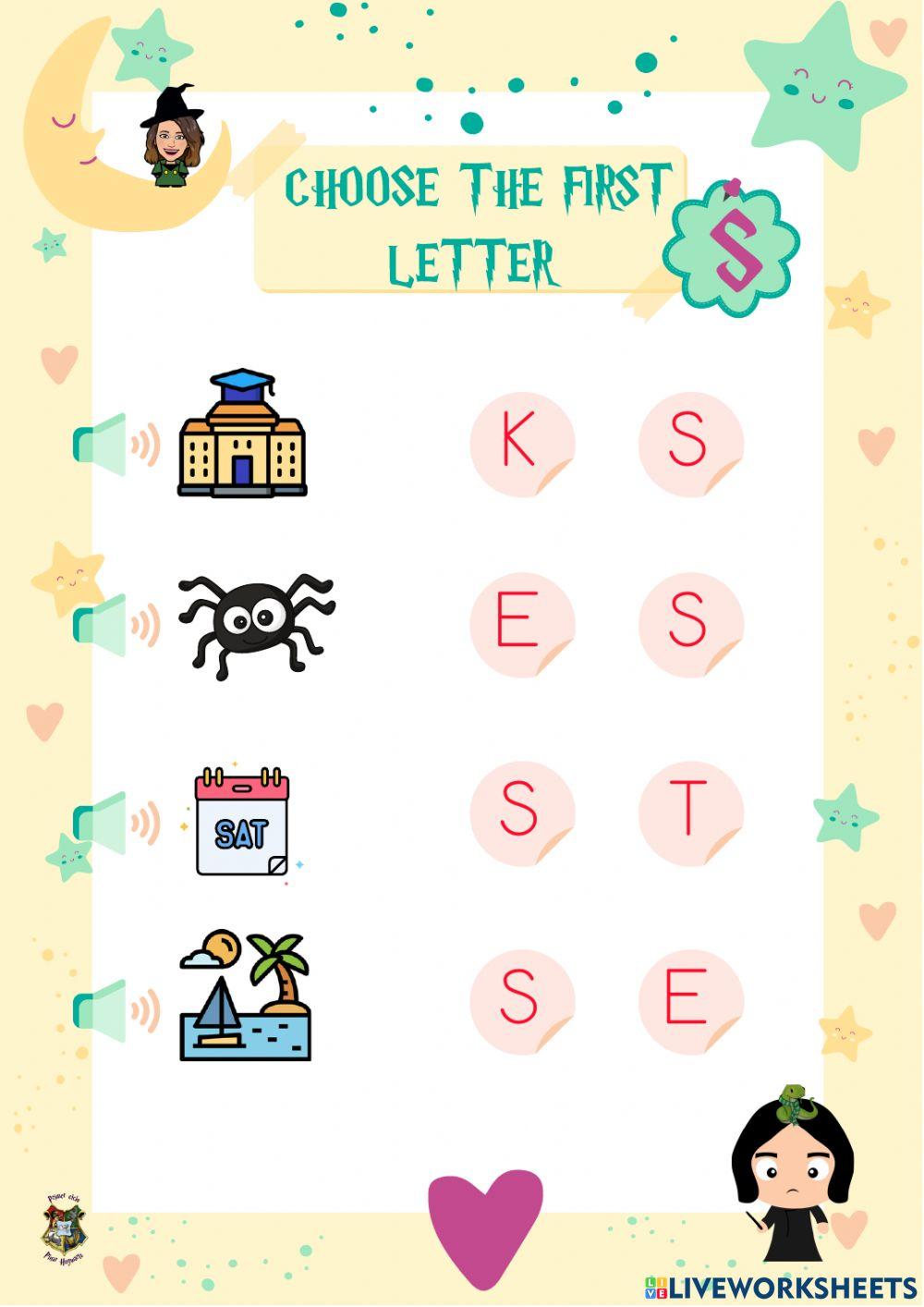 Jolly phonics, S activity | Live Worksheets