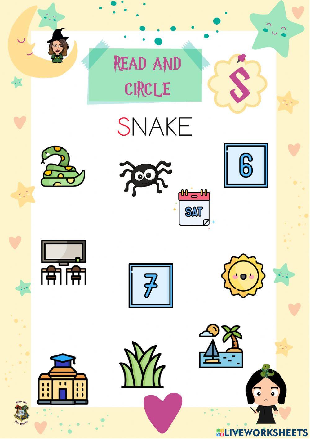 Jolly phonics, S | Free Interactive Worksheets | 7020664