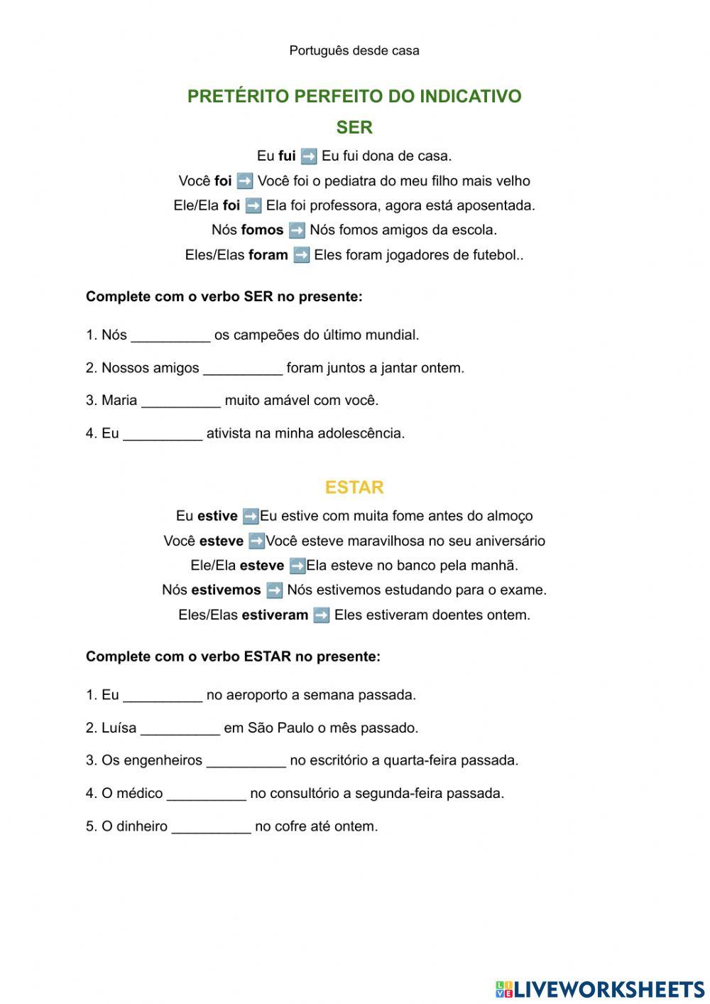 Preterito P Irr… | Free Interactive Worksheets | 7079778