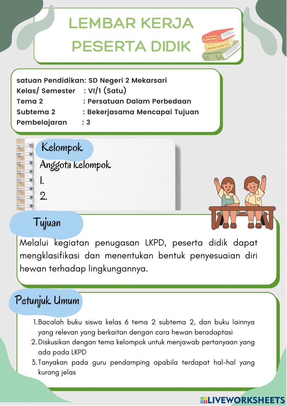 E-klpd worksheet | Live Worksheets