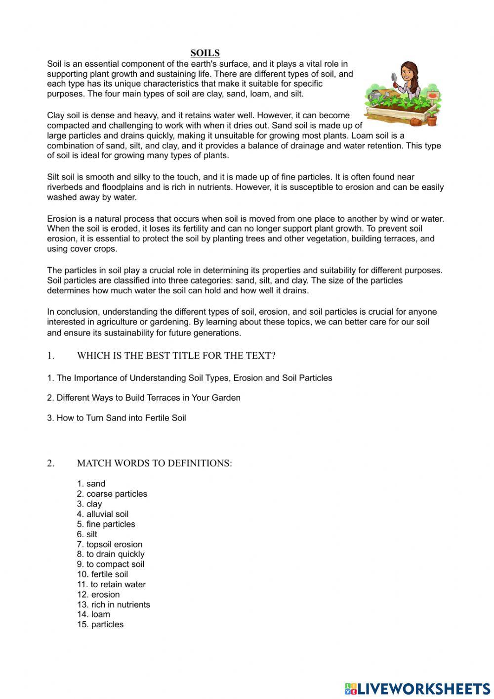 Soils 7080126 | Agustina Negretti | Live Worksheets