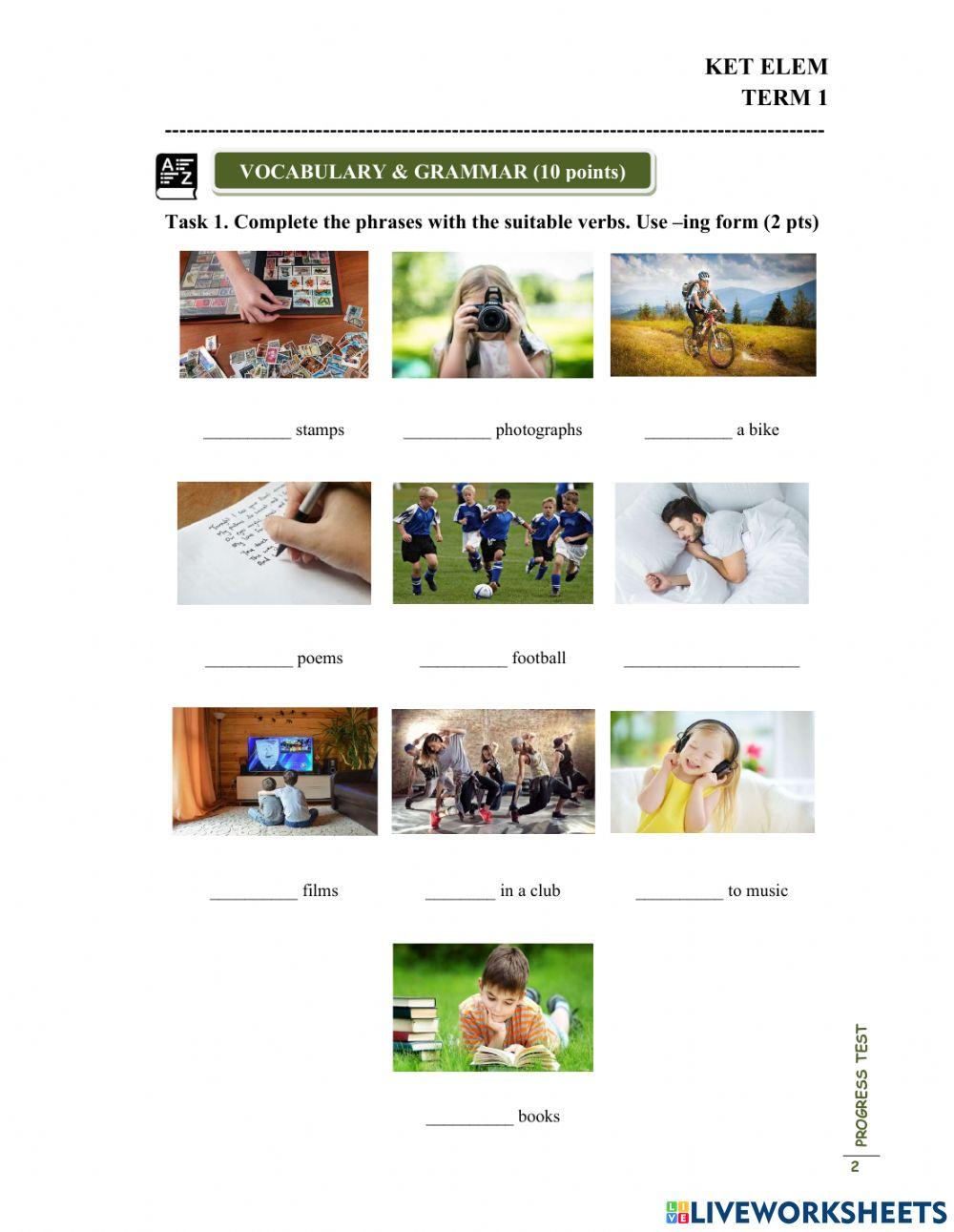 KET MINI TEST 1 7095034 | AP EDUCATION | Live Worksheets