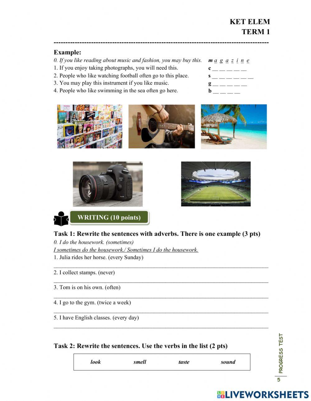 KET MINI TEST 1 7095034 | AP EDUCATION | Live Worksheets