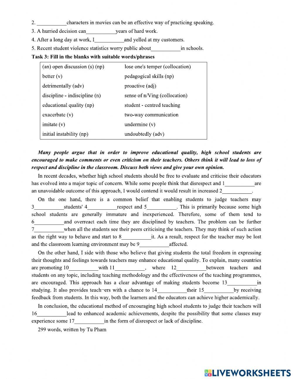 Vocal-S15 worksheet | Live Worksheets