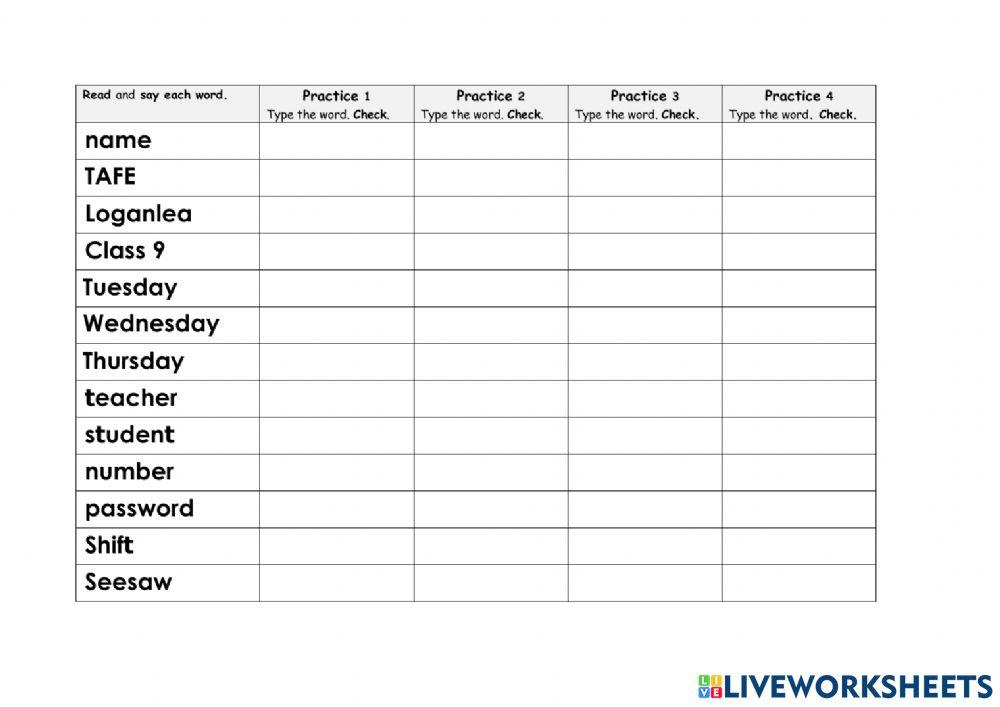 Class 9 - Spelling Practice online exercise for Pre | Live Worksheets