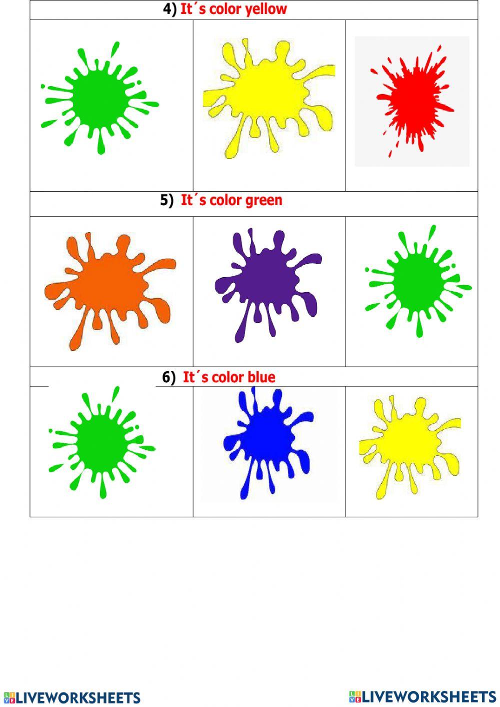 Secondary colors | Free Interactive Worksheets | 7089247