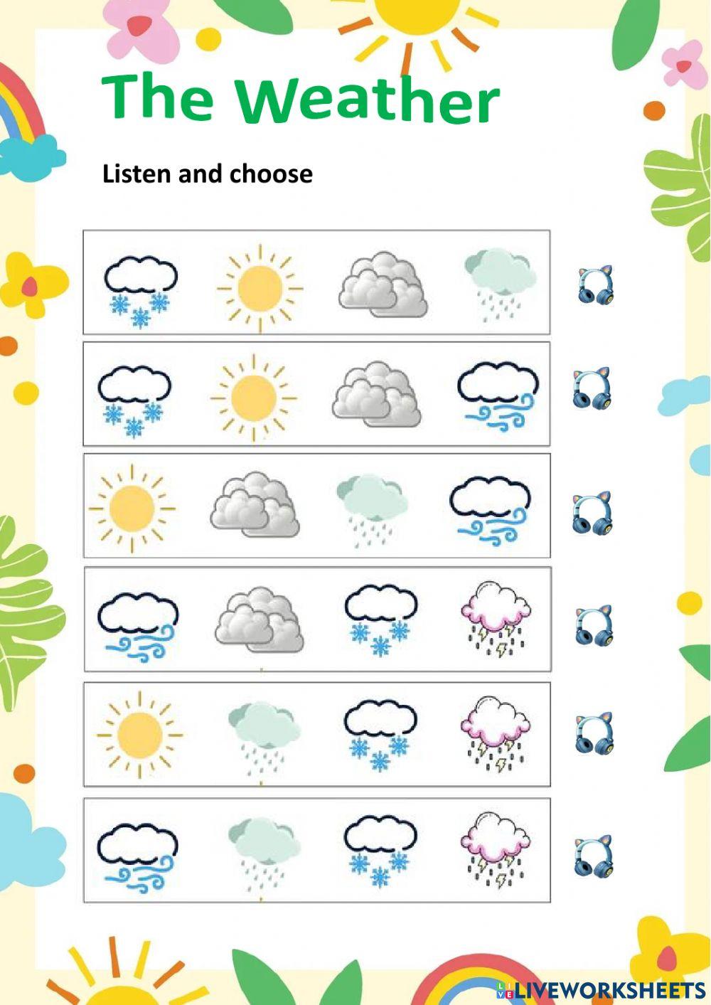 The Weather kinder online exercise for | Live Worksheets