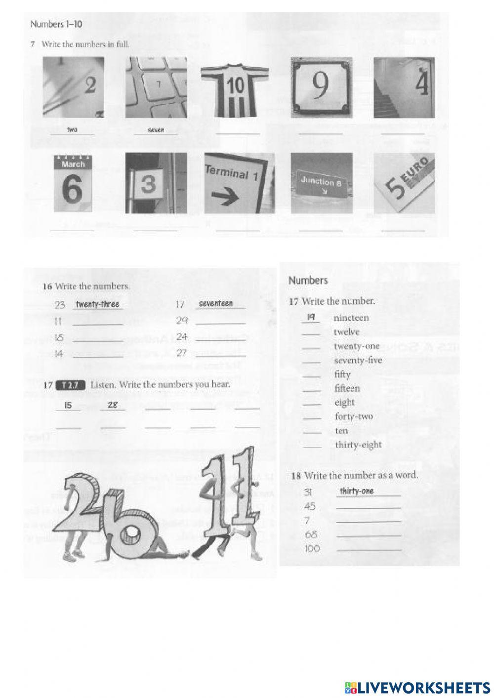Numbers online exercise for elementary | Live Worksheets