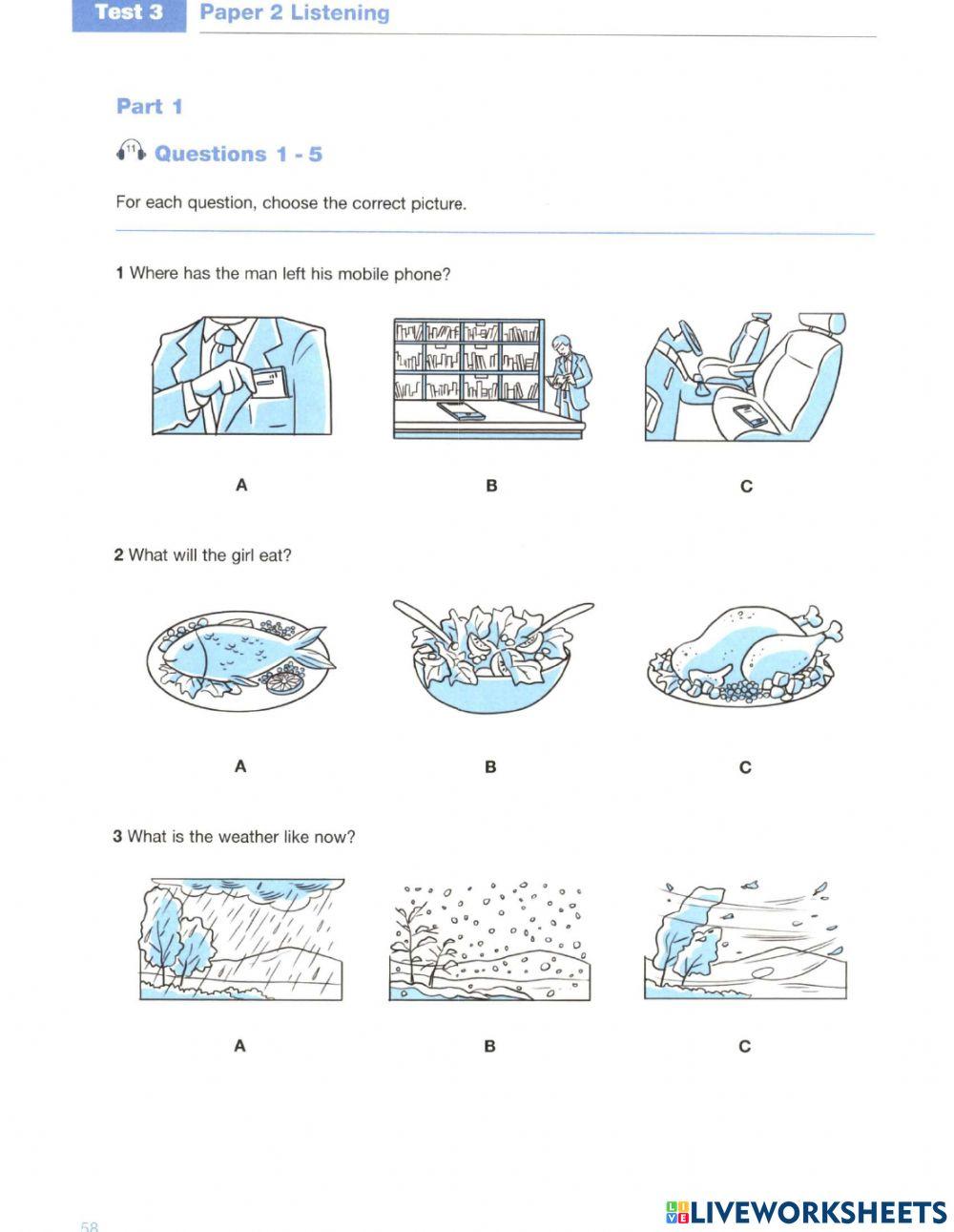 Ket - listening | Free Interactive Worksheets | 7091329