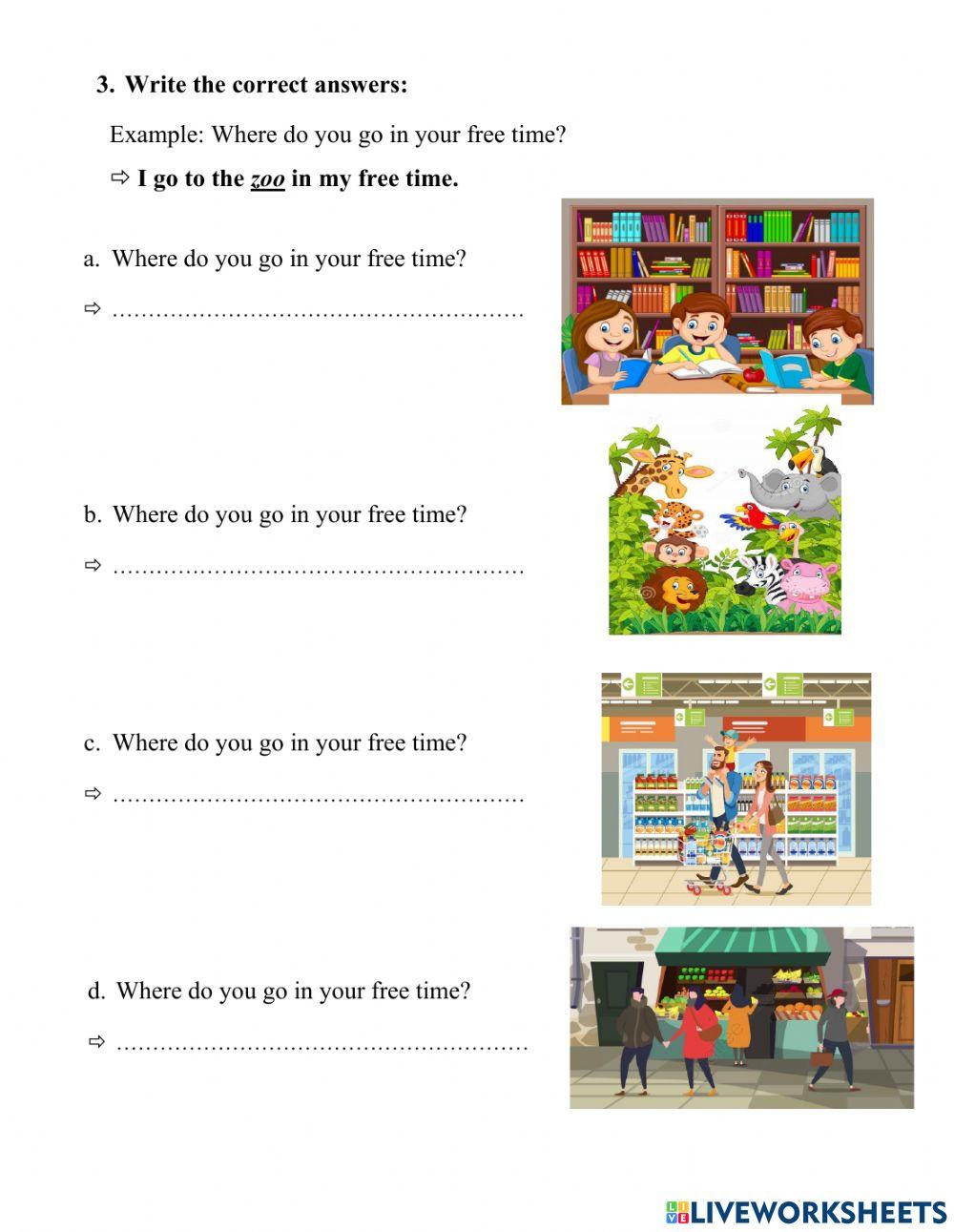 Places - exercise worksheet | Live Worksheets