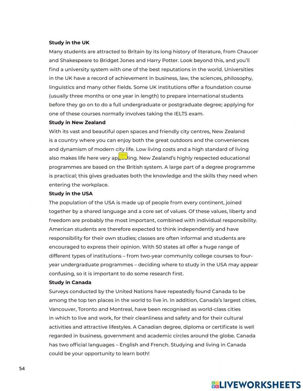 SO-Unit 8 online exercise for | Live Worksheets