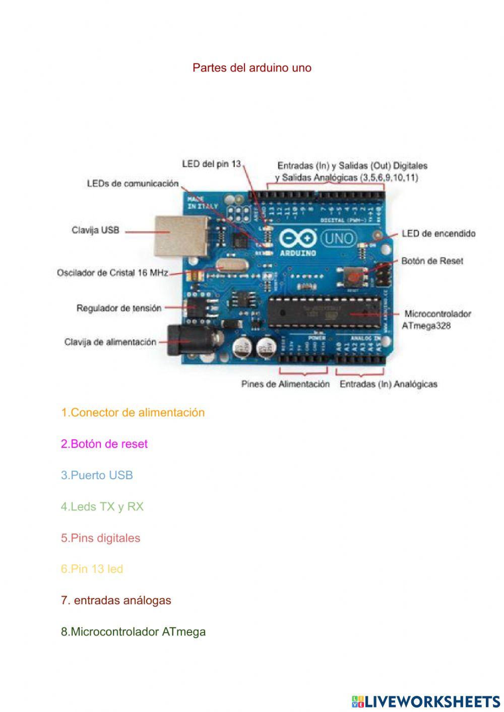 Partes De Un Arduino Uno Worksheet Live Worksheets