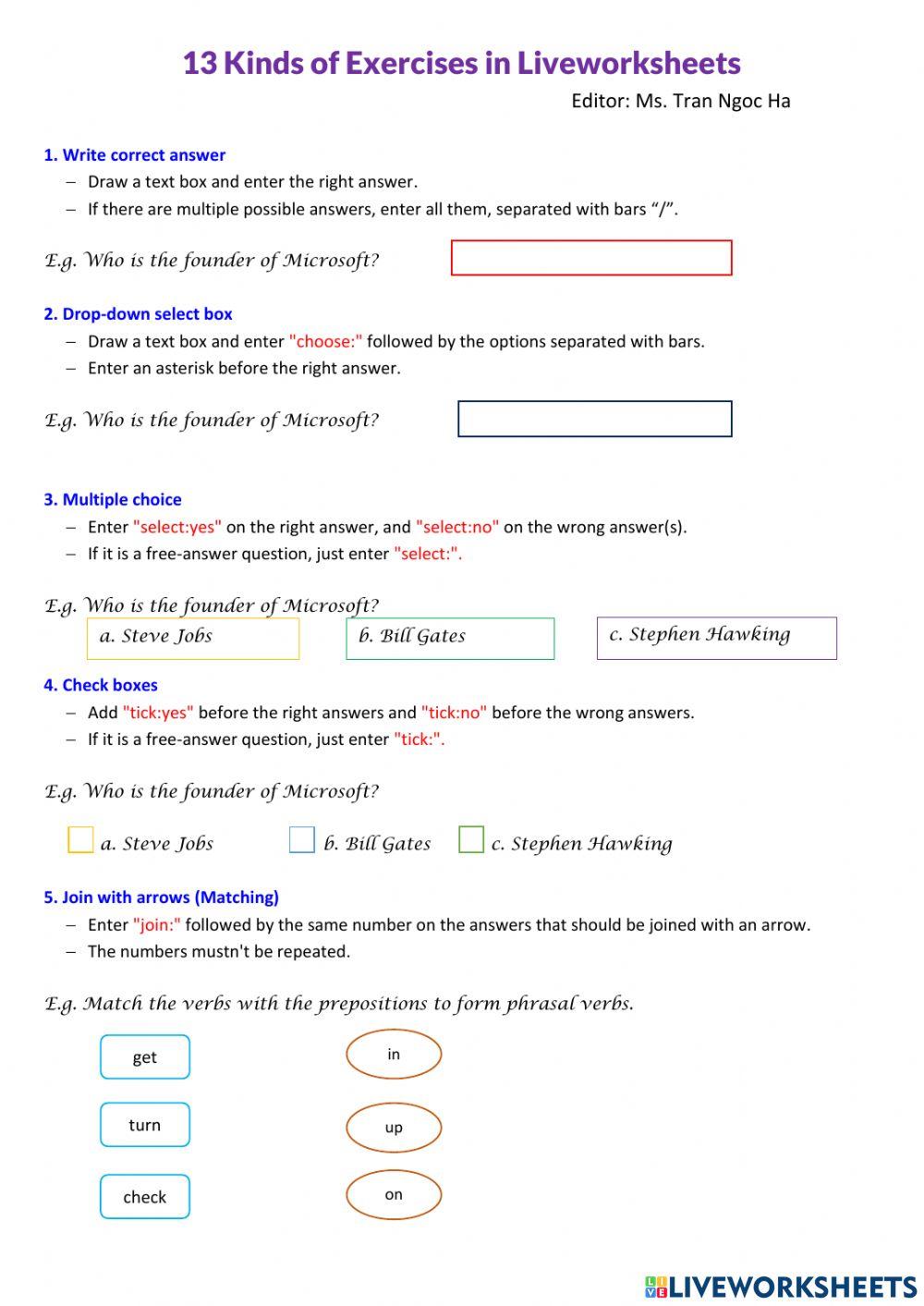 13 free online worksheet | Live Worksheets