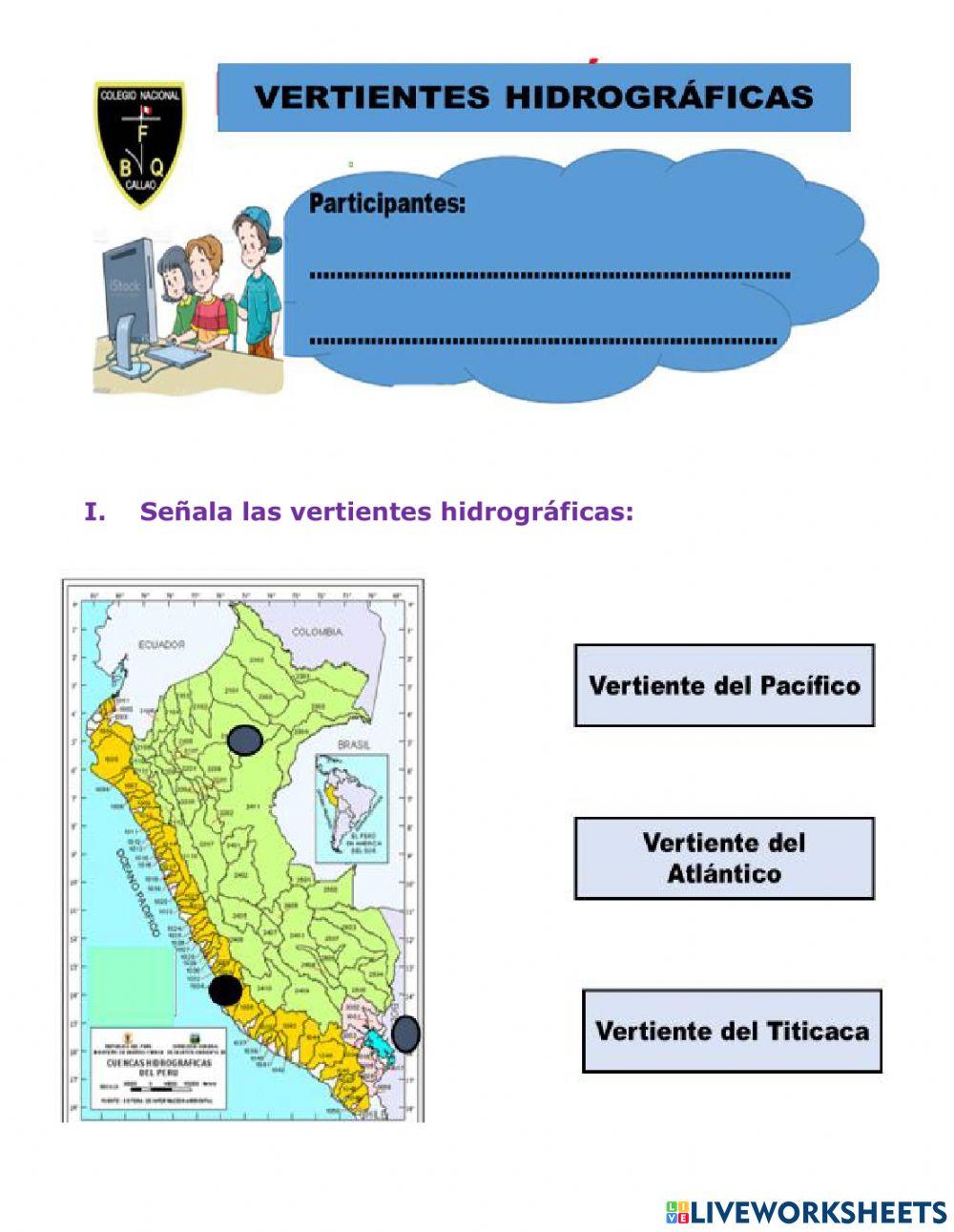 Vertientes hidr… | Free Interactive Worksheets | 7092118