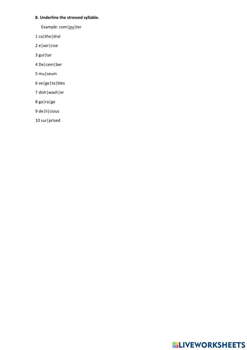 Elementary - Revision worksheet | Live Worksheets