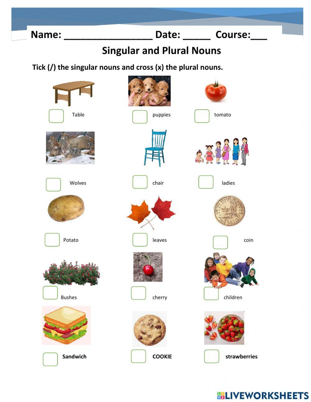 Nouns online exercise for 8th | Live Worksheets