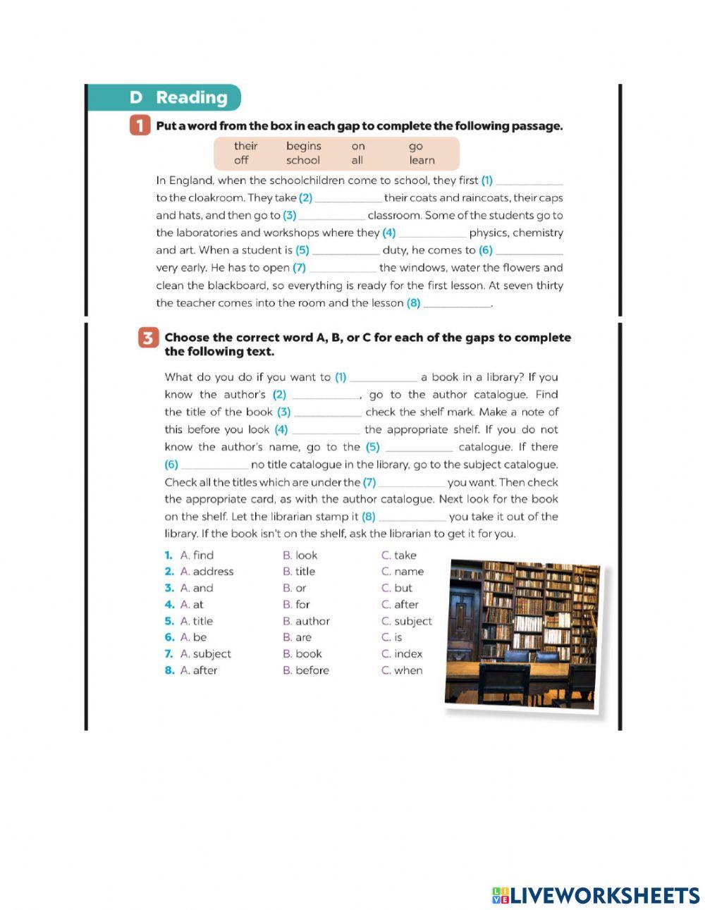 G6 - WB - Unit 1 online exercise for | Live Worksheets
