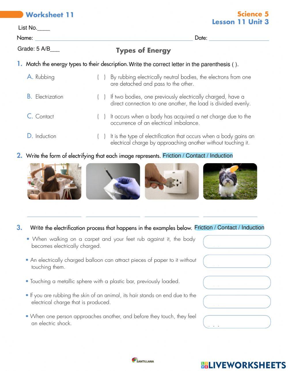 Charging Process online exercise for | Live Worksheets