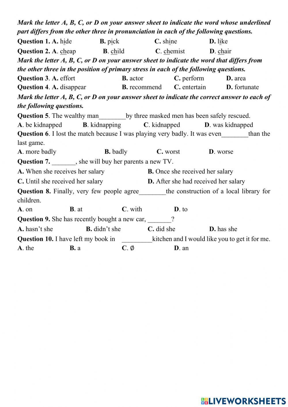 7103999 | Test | phuonghb88 | LiveWorksheets