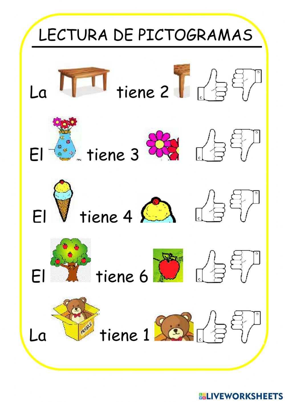 Pictogramas online exercise for inicial | Live Worksheets