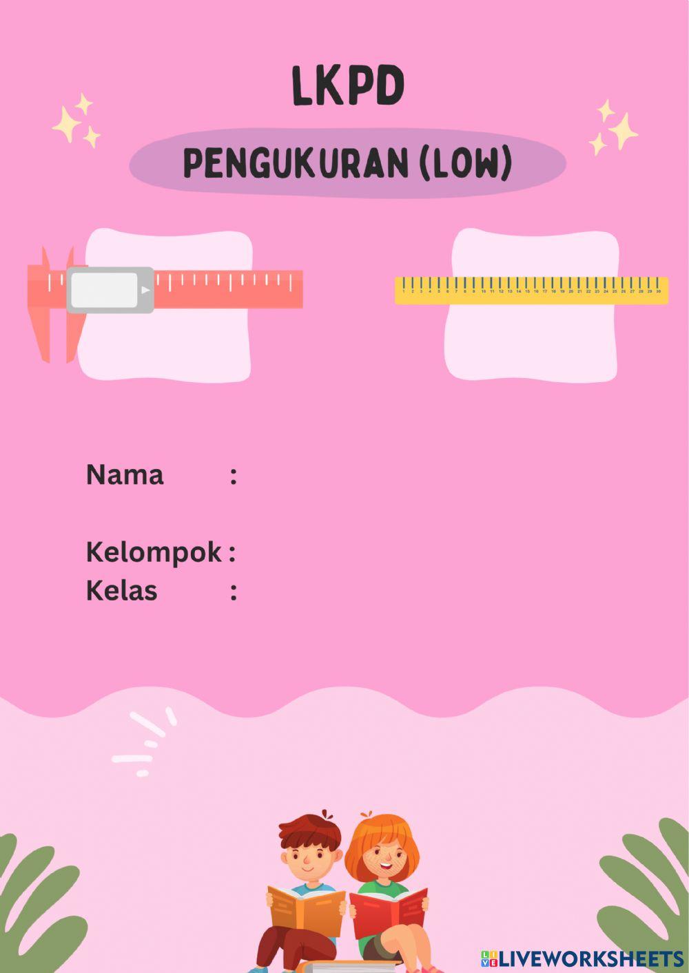Pengukuran LKPD Low worksheet | Live Worksheets