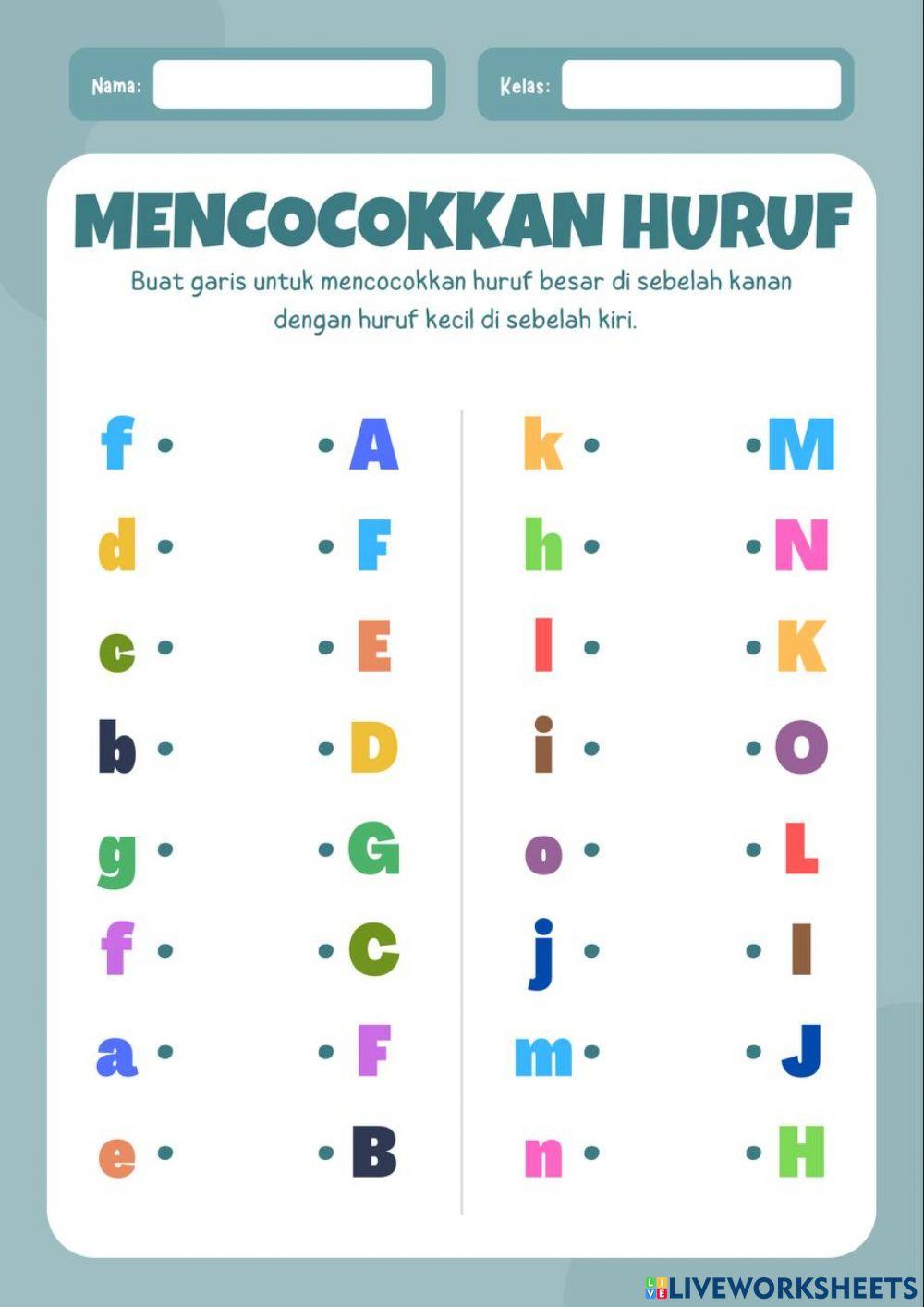 Mencocokkan Huruf 7104686 | Afifah Widiyani