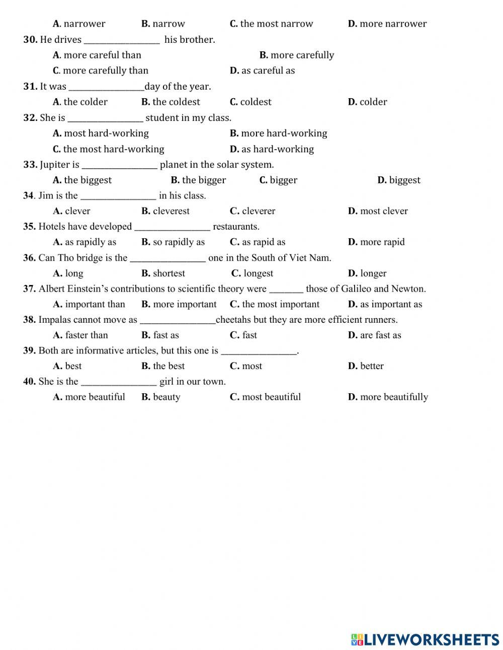 Unit 2. G8 worksheet | Live Worksheets