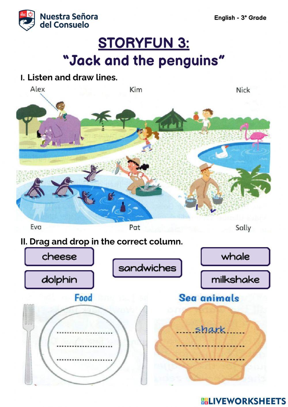 STORYFUN 3: JACK AND THE PENGUINS | Live Worksheets