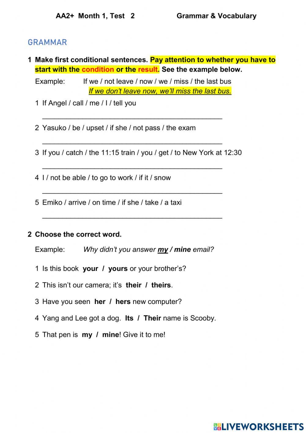 Aa2+ month 1 test 2 2125 | Ana Mercedes Garcia | Live