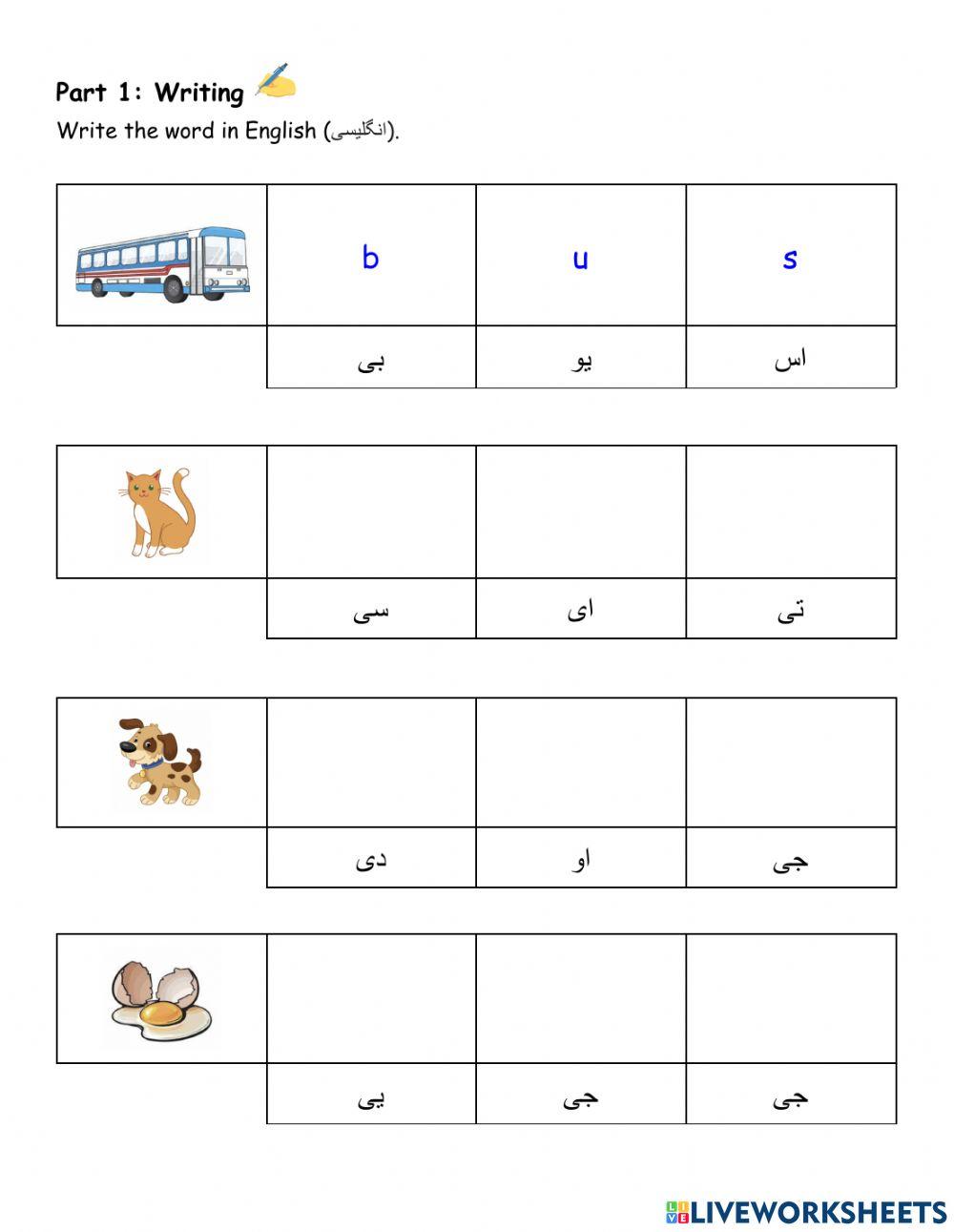 Alphabet Homework 4 worksheet | Live Worksheets