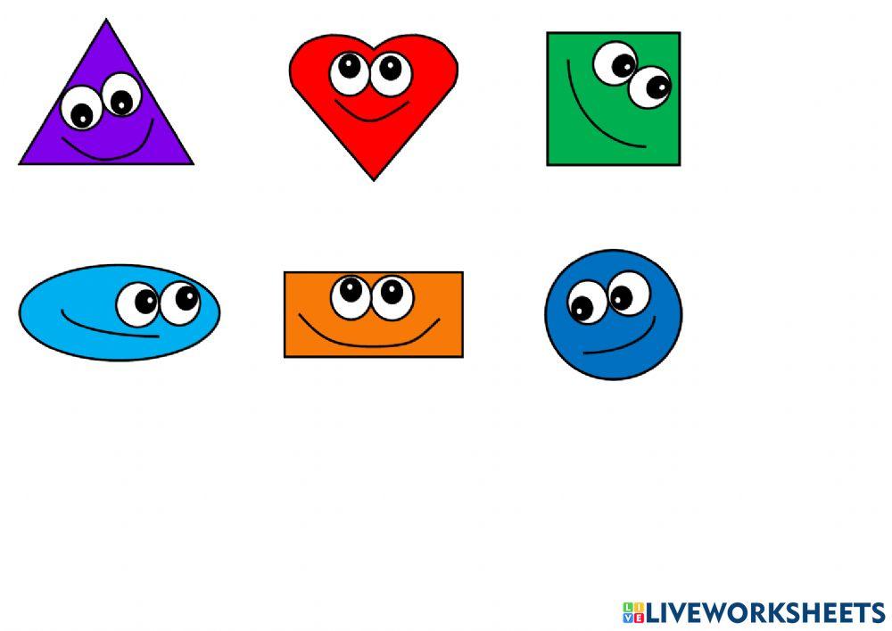 Conozco las formas worksheet | Live Worksheets