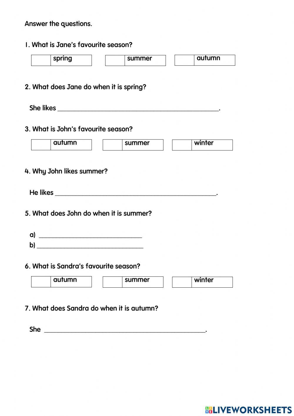 Module 4: Year In, Year Out - Seasons (Reading Dialogue)
