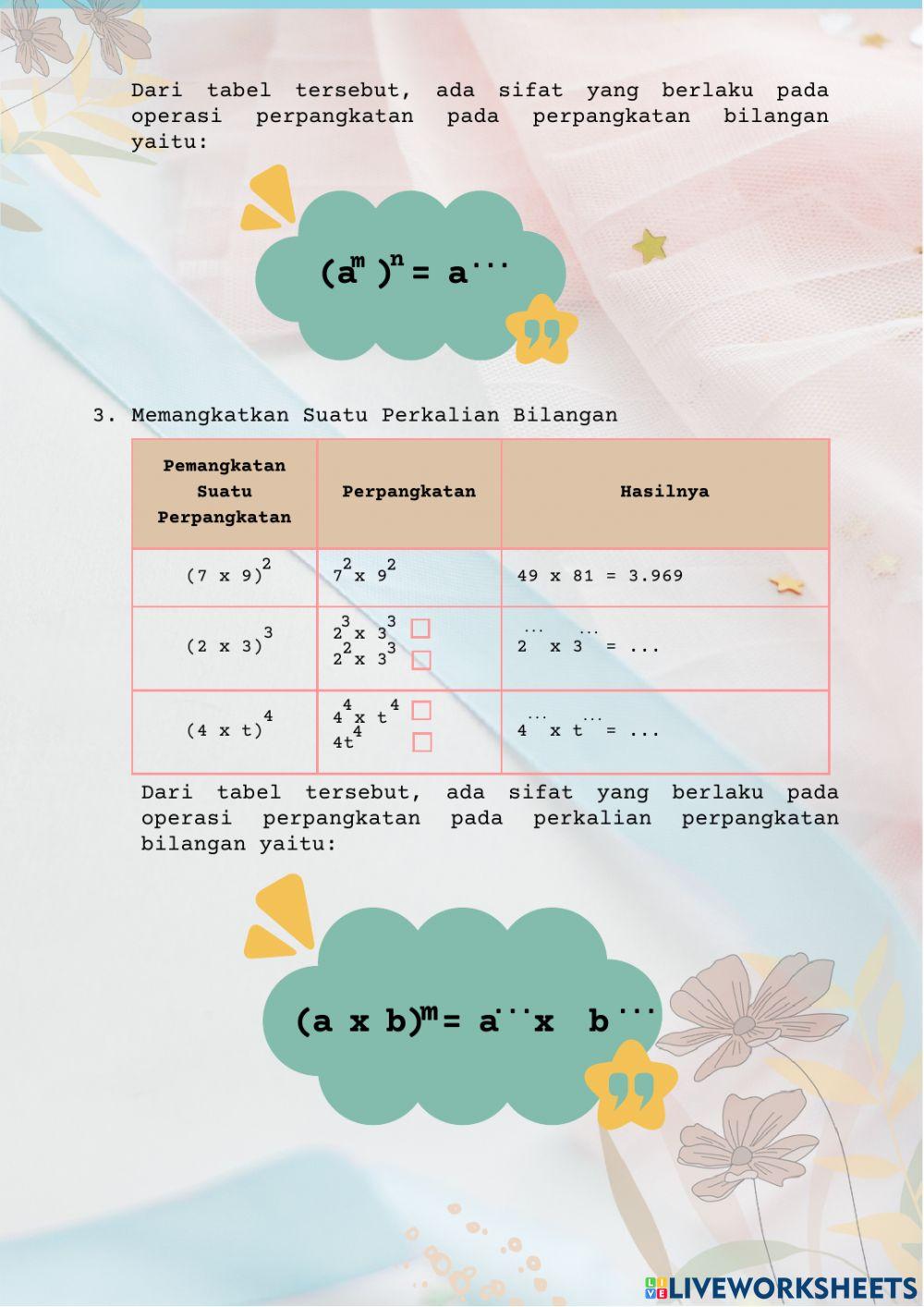 LKPD Perkalian … | Free Interactive Worksheets | 7106521