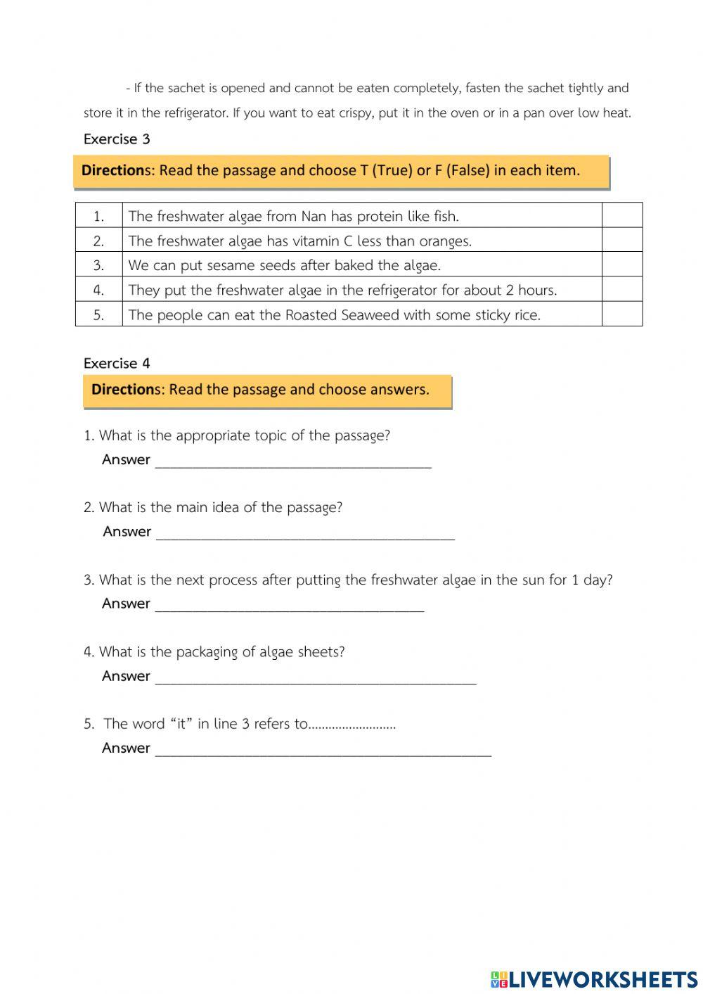 Ex 3-4 Kai Sheets worksheet | Live Worksheets