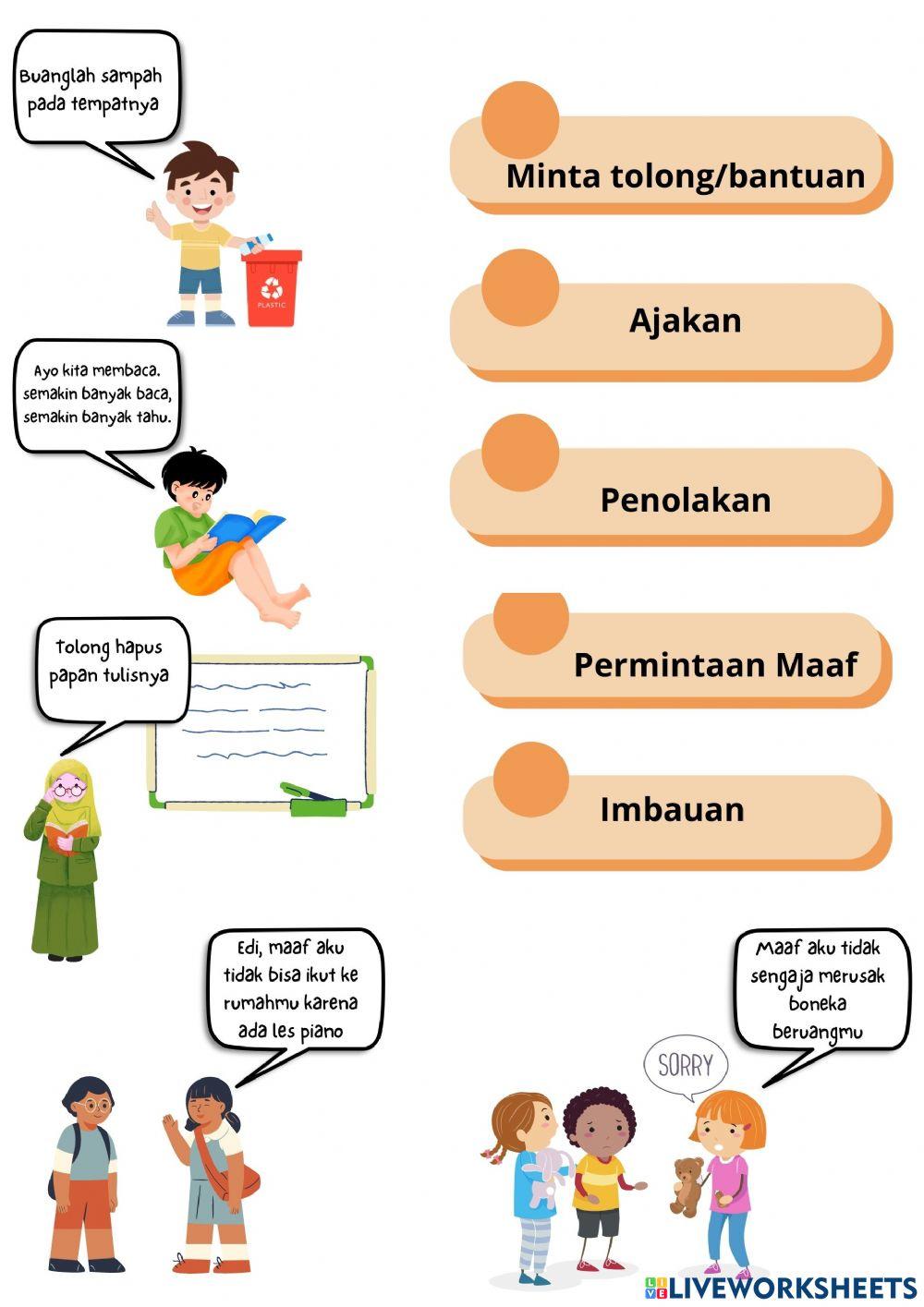 7107918 | Ucapan ajakan, imbauan, permintaan maaf,