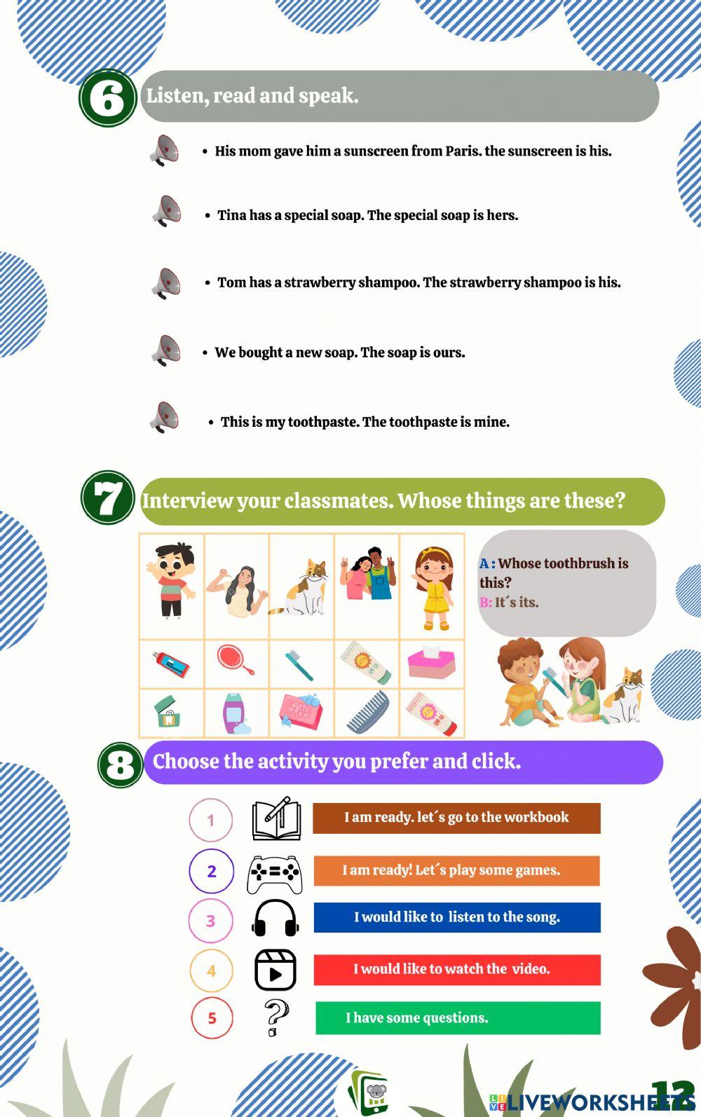 Movers B lesson 1 online exercise for | Live Worksheets