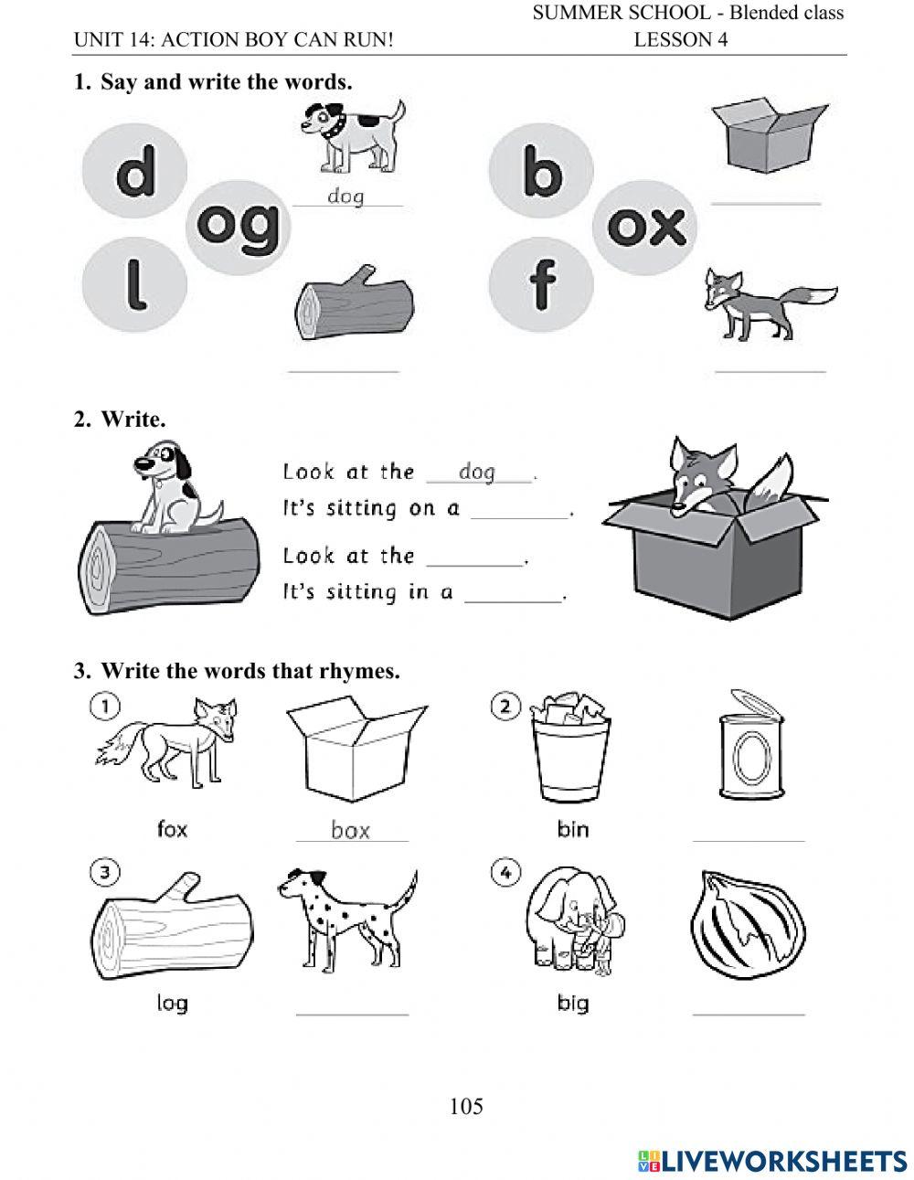 Action Boy can run! English as a Second Language (ESL) activity | Live ...