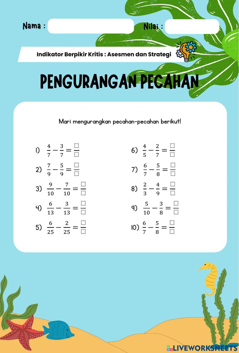 Soal 7 online exercise for | Live Worksheets