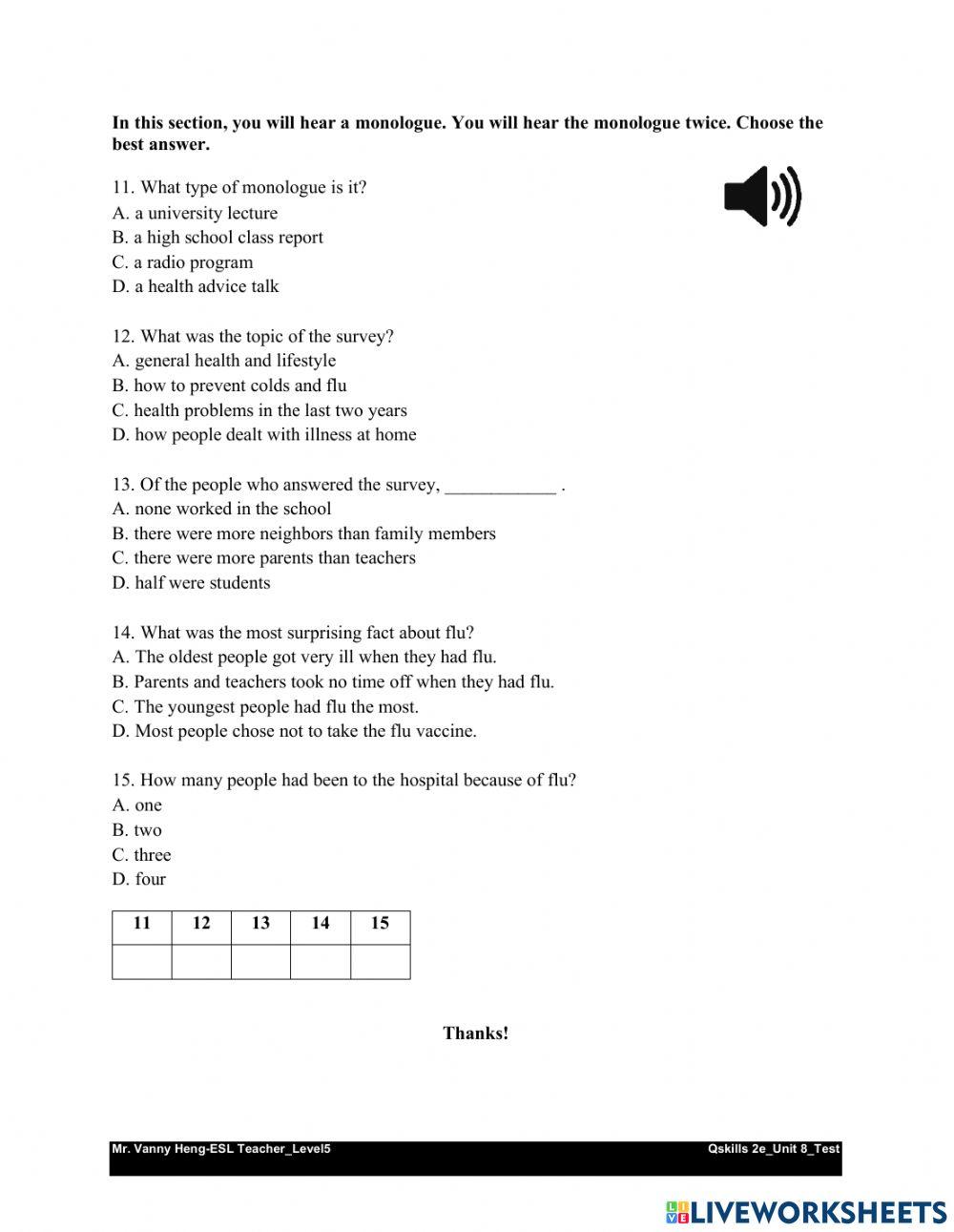 Qskill 2e-Unit … | Free Interactive Worksheets | 7114990