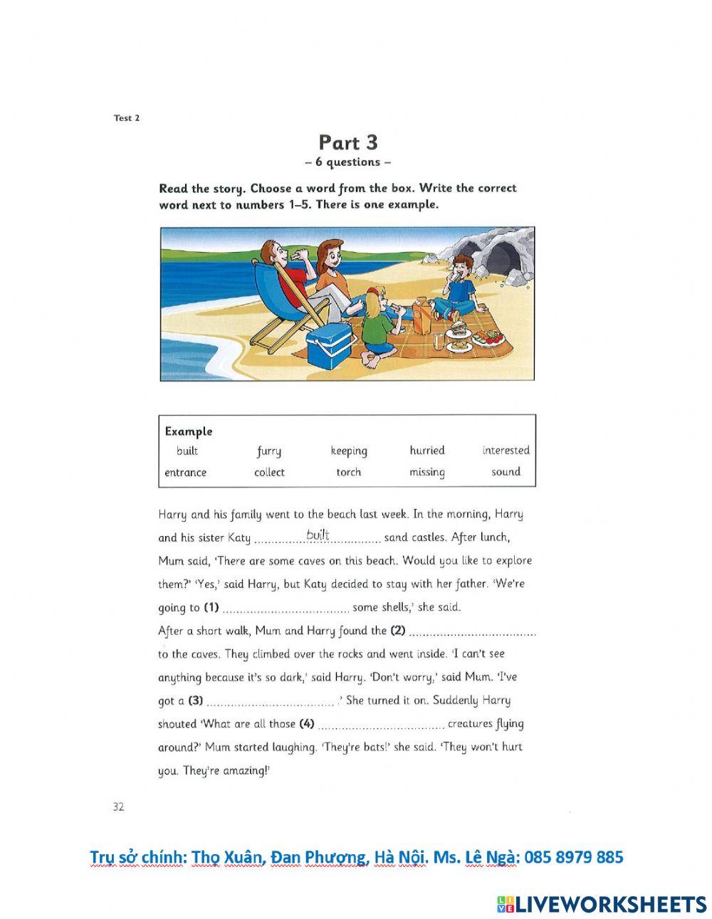 Flyers 4-Test 2… | Free Interactive Worksheets | 7075811