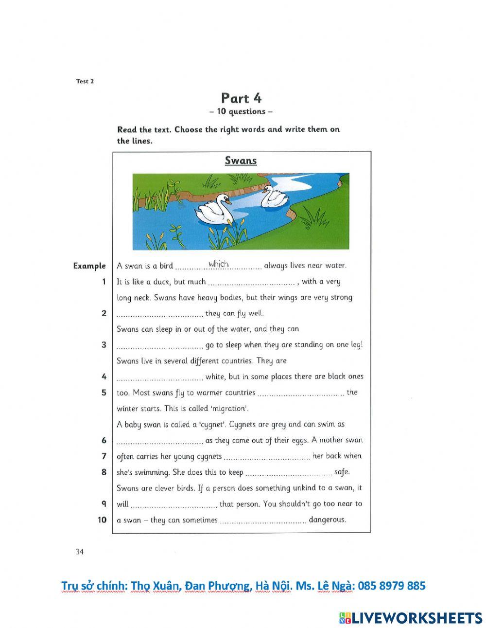 Flyers 4-Test 2… | Free Interactive Worksheets | 7075811