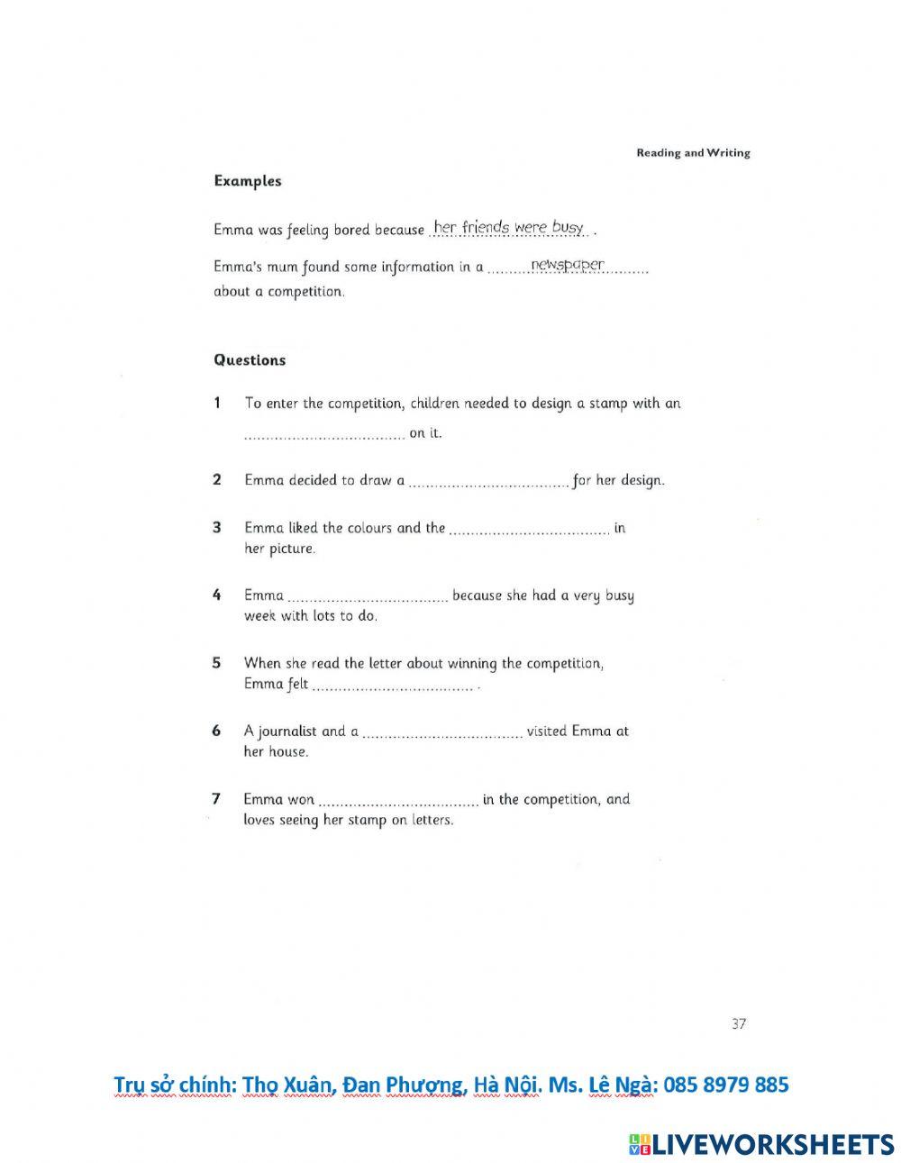 Flyers 4-Test 2… | Free Interactive Worksheets | 7075811