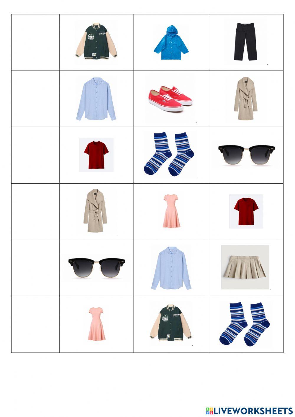 C2 - Clothes worksheet | Live Worksheets
