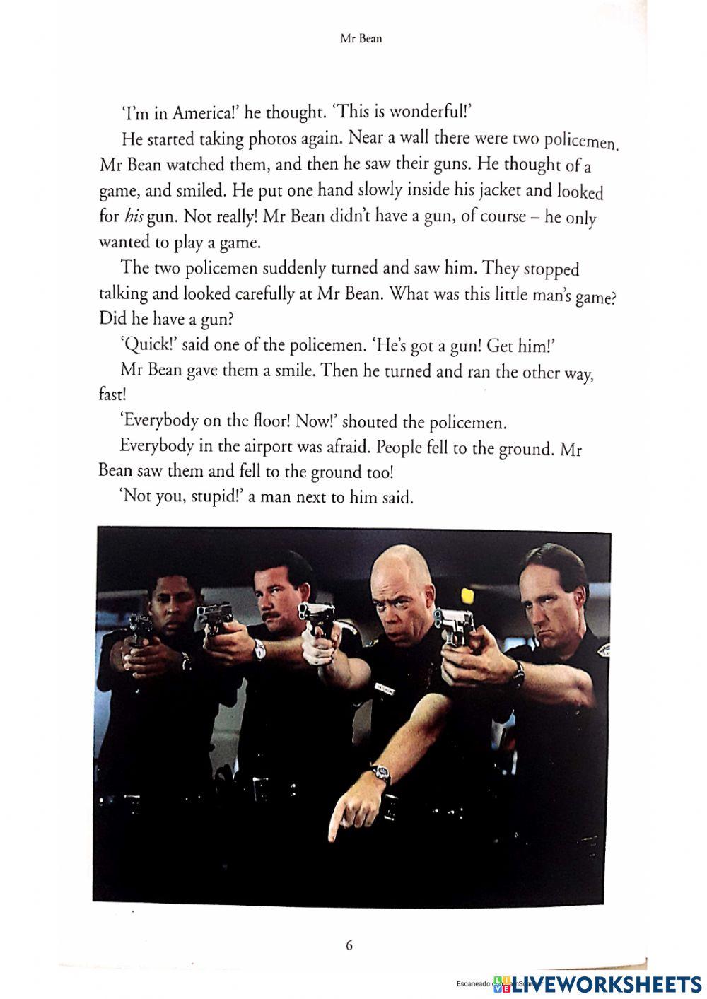 Mr Bean Chapter 2 worksheet | Live Worksheets