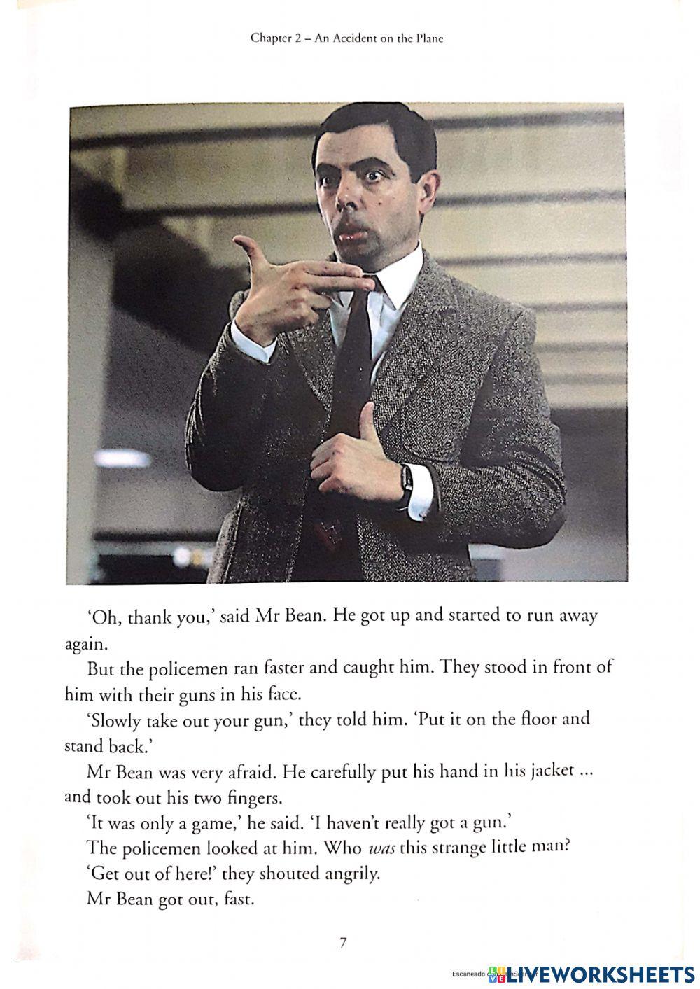 Mr Bean Chapter 2 worksheet | Live Worksheets