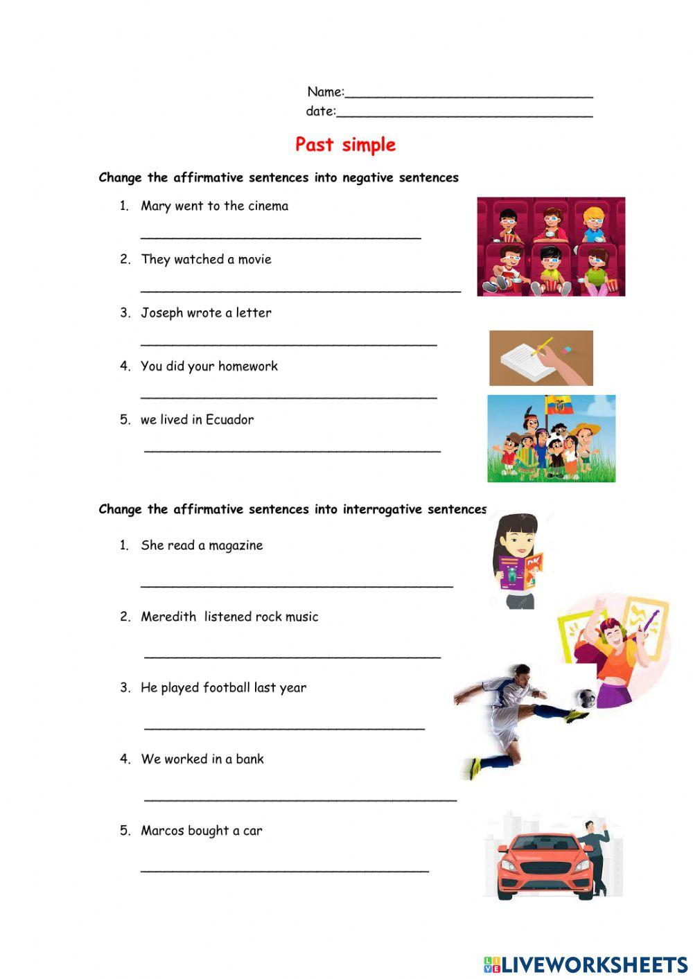 7082011 | Past Simple | Sachaml | LiveWorksheets