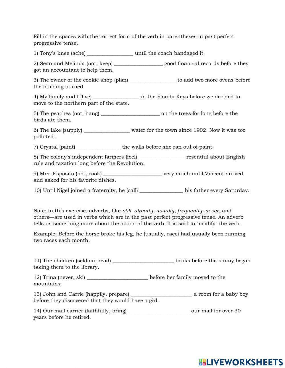 Past perfect continuous tense 0542 | Seivee | Live