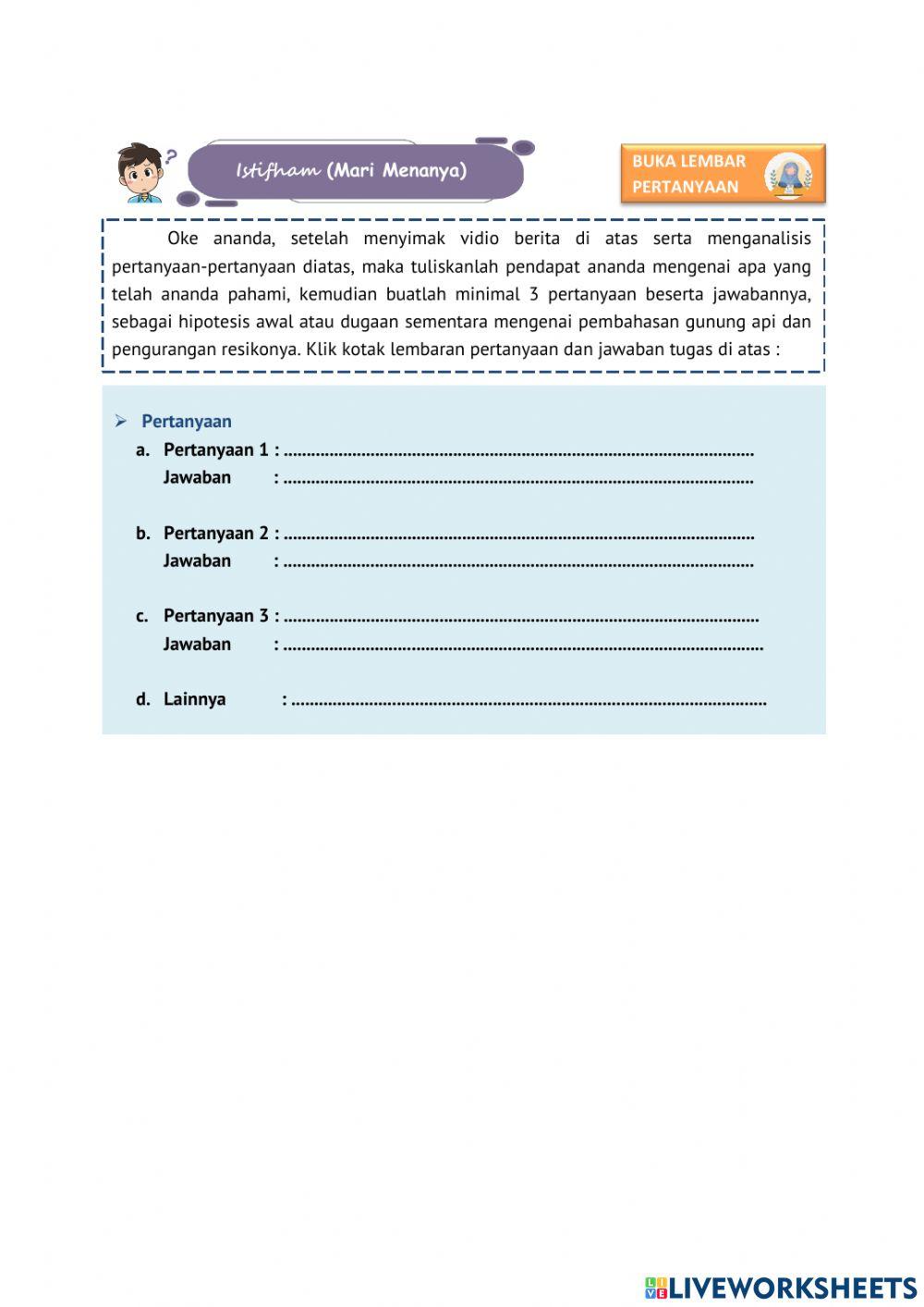 7101652 | LEMBAR PERTANYAAN 5 (GUNUNG BERAPI)